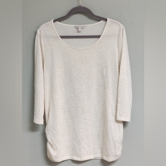 Laura Ashley | Tops | Nwot Laura Ashley Size L Cream Color With Gold ...